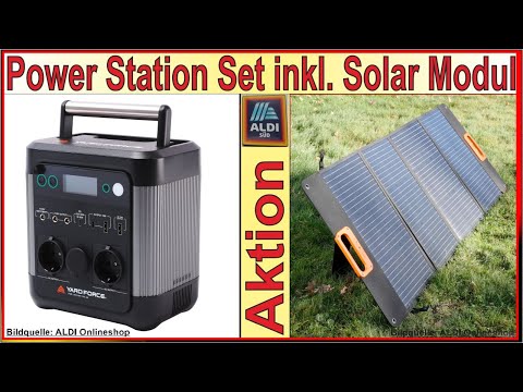 ALDI Angebot Power Station Set mit Solar Panel - Stromspeicher mit ...