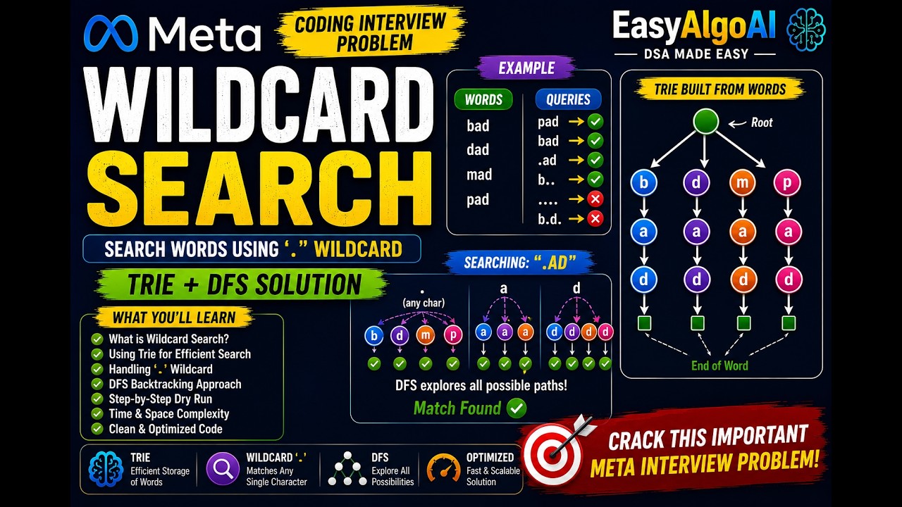 Meta Coding Interview Problem - Wildcard Search | EasyAlgoAI - YouTube