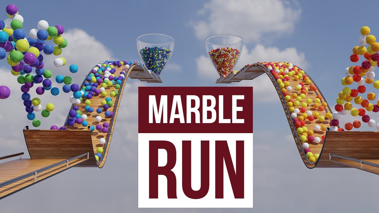 Colorful Marble Run - YouTube
