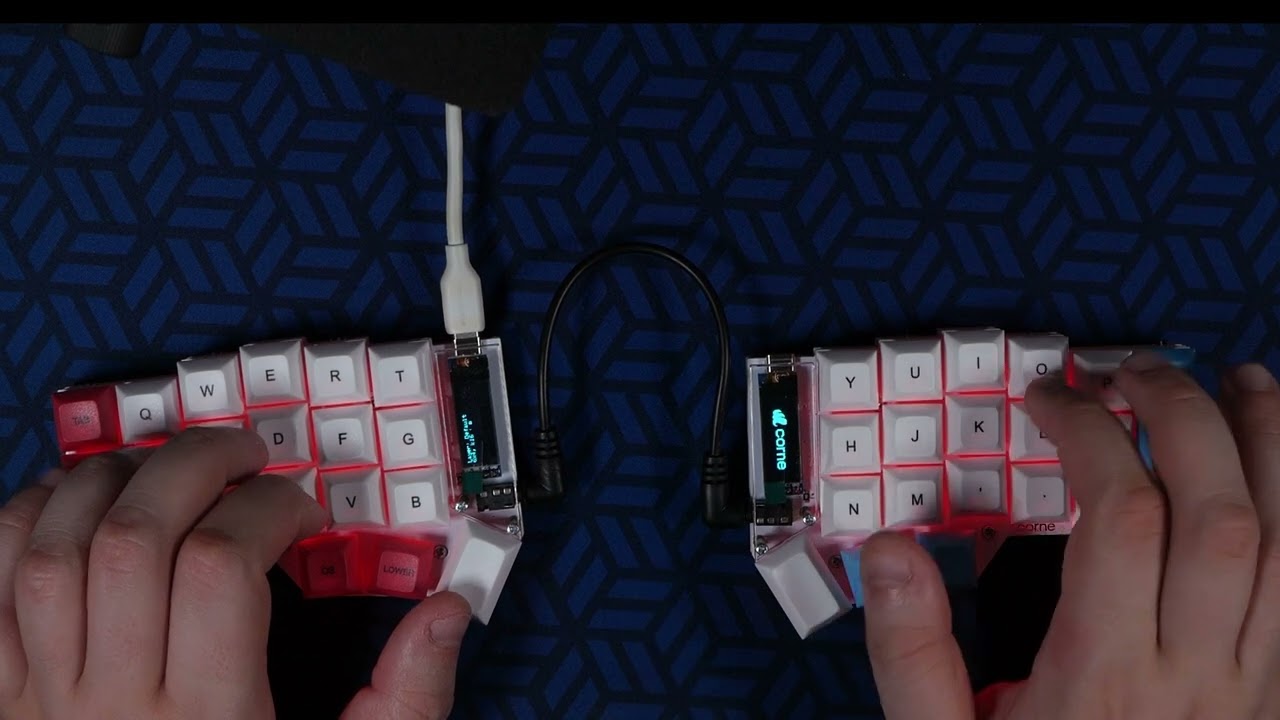 Typing test - Corne (CRKBD) ergonomic split mechanical keyboard with ...