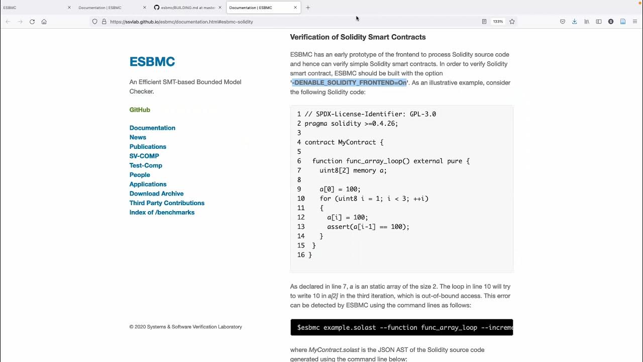 ESBMC-Solidity: An SMT-Based Model Checker for Solidity Smart Contracts - YouTube