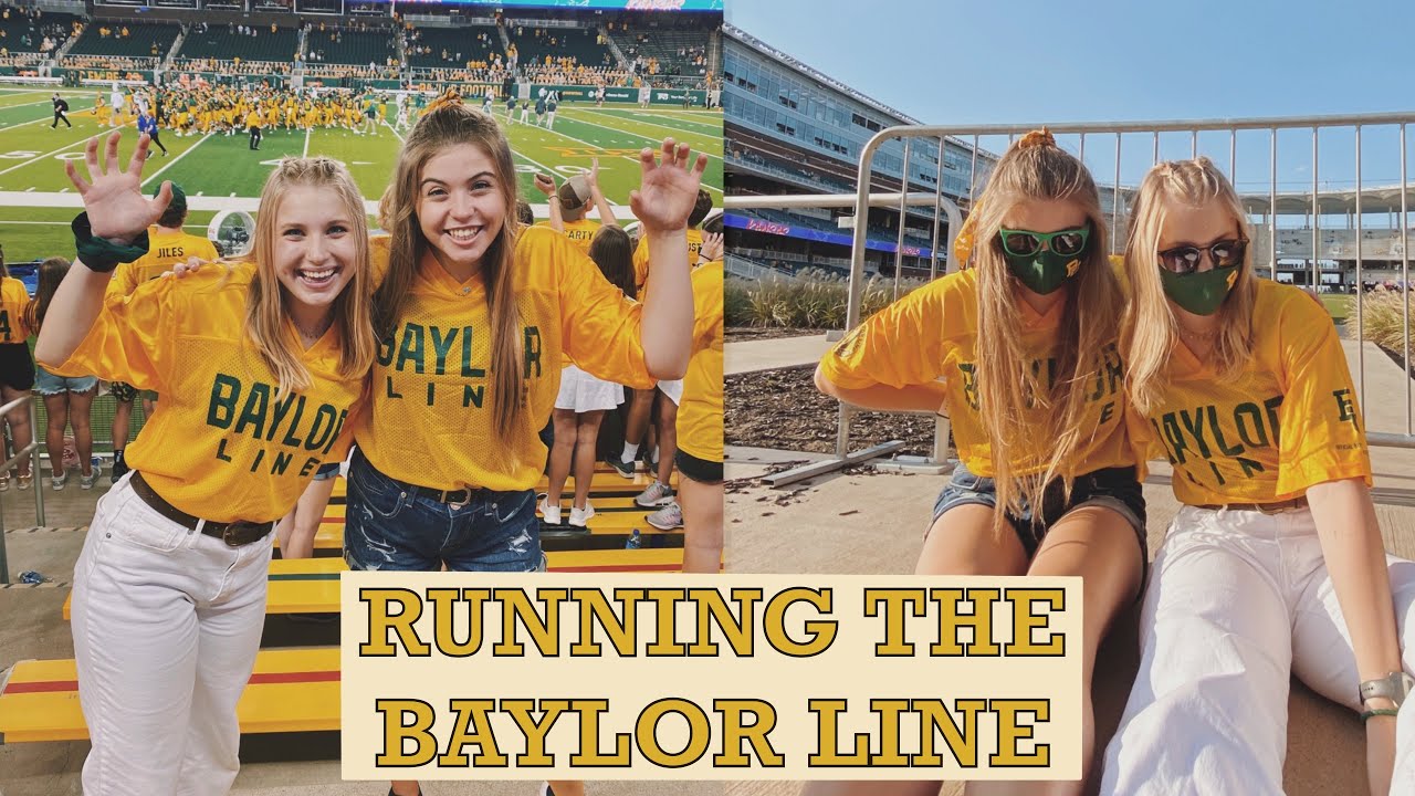 First Baylor football game & running the Baylor line! - YouTube