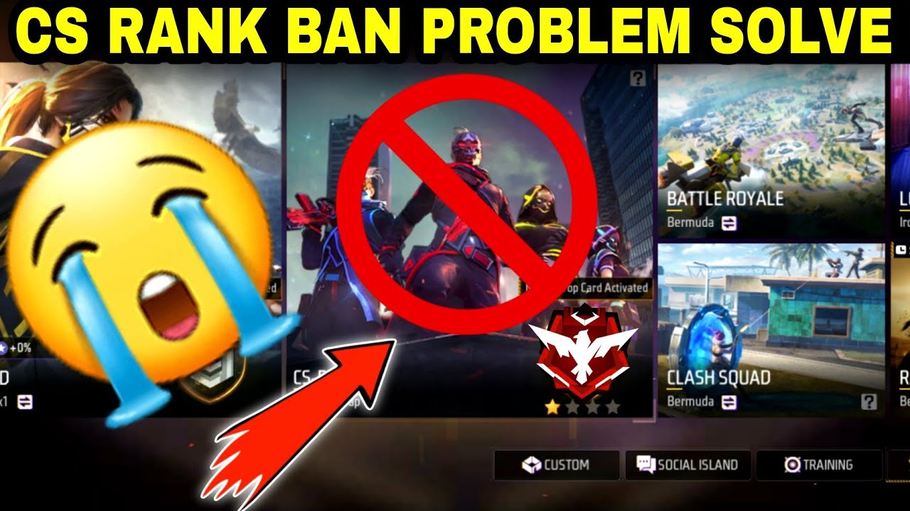 cs rank ban problem solve 😱/free fire CS rank ban notice/ban notice ...