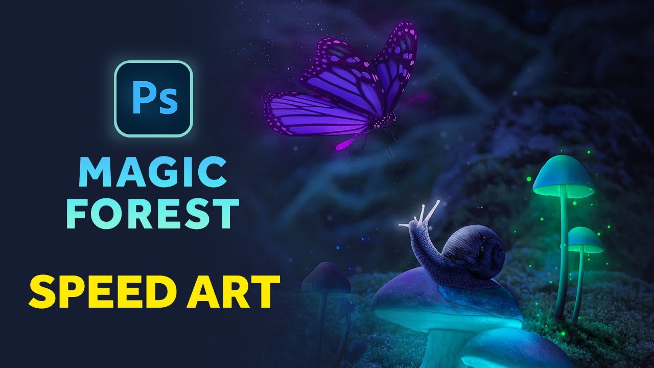 MAGIC FOREST | Photoshop Speed Art - YouTube
