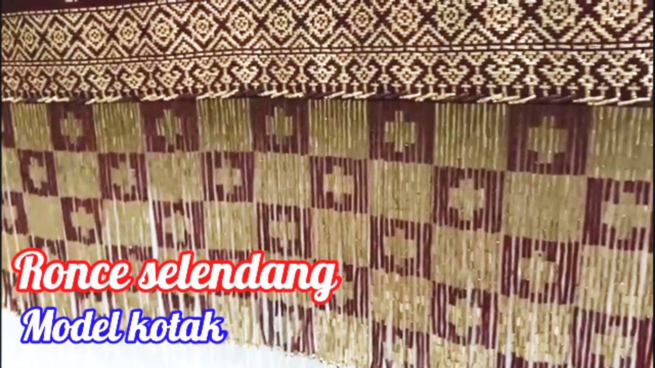 Cara ronce selendang songket -cara meronce rumus motif kotak kotak ...