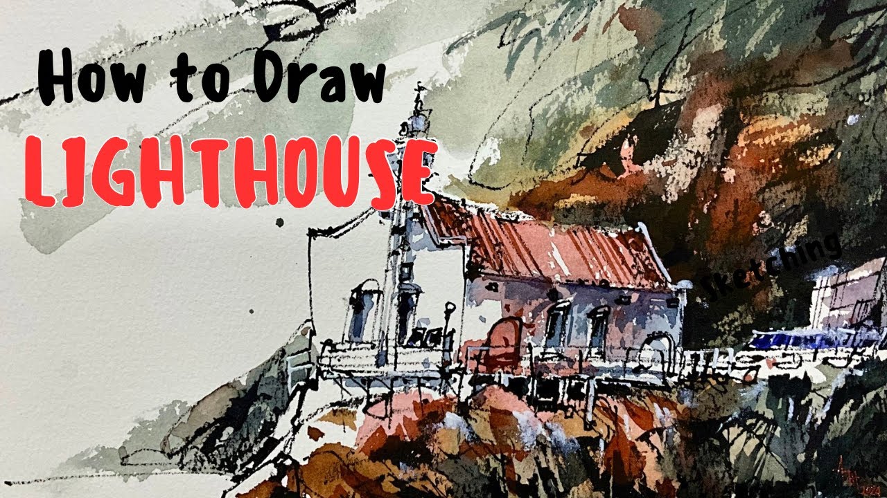 How to Draw Lighthouse/ Lime Point Historic Lighthouse - YouTube