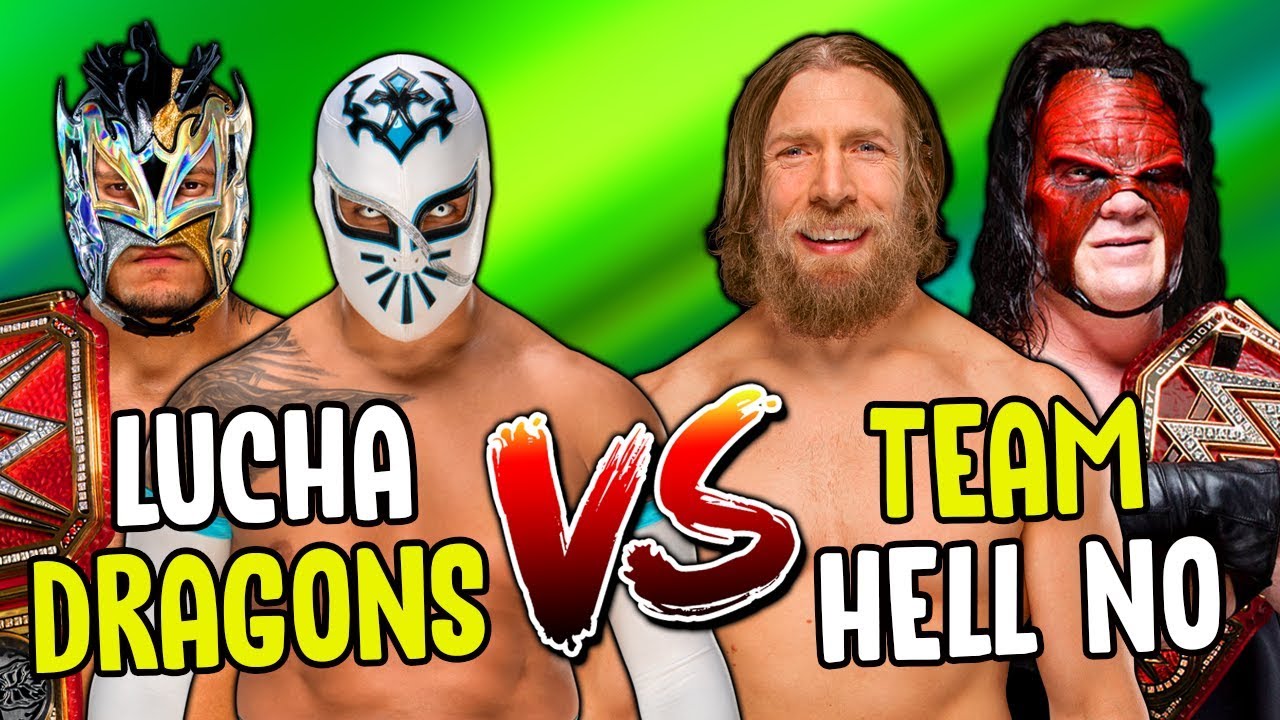 Kalisto & Sin Cara vs. Kane & Daniel Bryan || Lucha Dragons vs Team ...