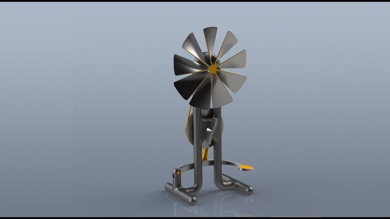 Mini Fan - Swing Fan Use Hand - Máy Quạt Gió Mini - Mô Phỏng SolidWorks ...