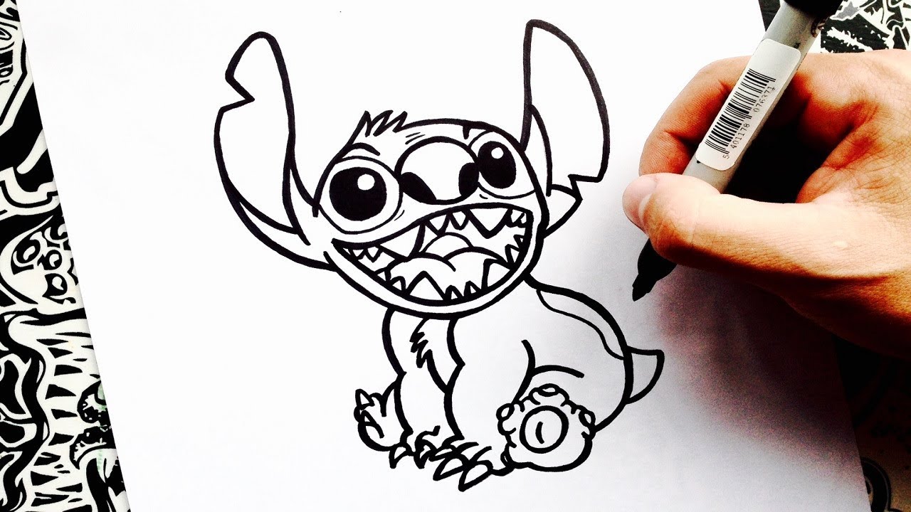 como dibujar a stitch | how to draw stitch | como desenhar stitch - YouTube
