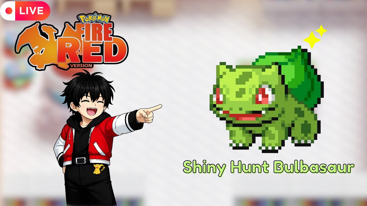 Pokemon Fire Red Shiny Hunting BULBASAUR! (Switch 2) [LIVE 🔴] - YouTube