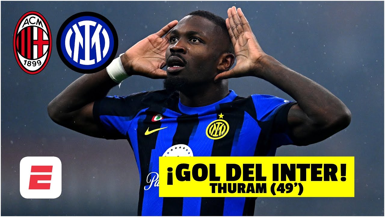 GOLAZO DE THURAM. Inter de Milán le gana 2-0 al Milan y está a minutos ...