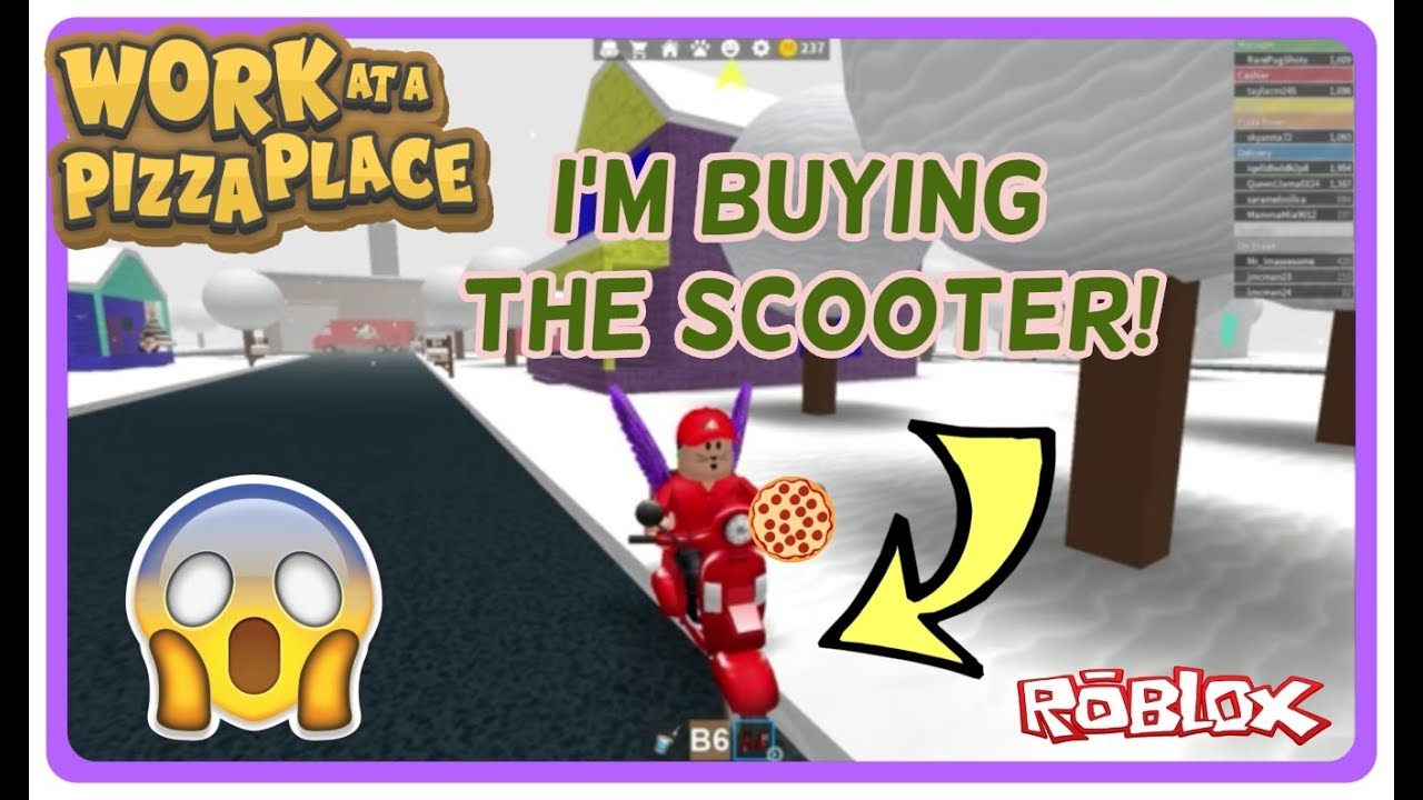 I'M BUYING A SCOOTER IN WORK AT PIZZA PLACE | ROBLOX - YouTube