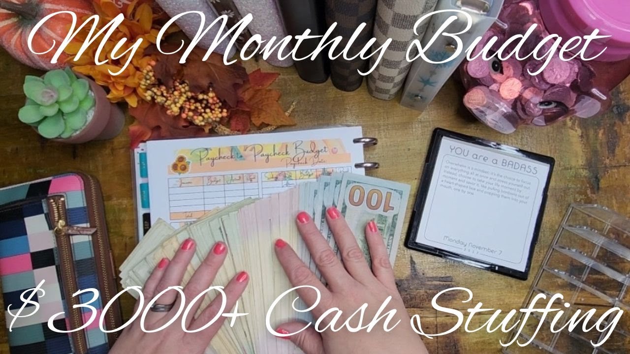 $3k Cash Stuffing • My Monthly Budget • OT money! - YouTube