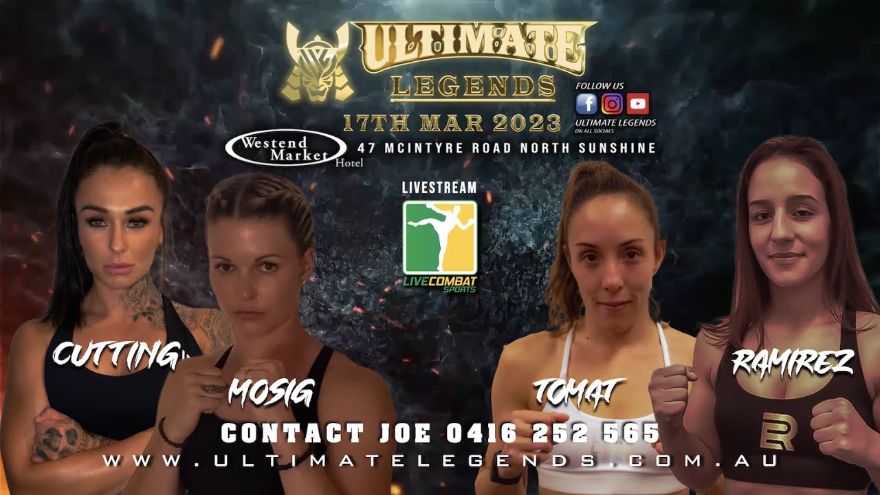 Ultimate Legends Fight Night 17 March 2023 Female Fighters Womens ...