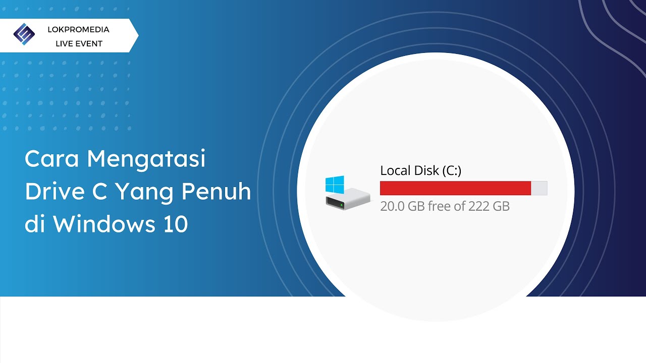 Cara mengatasi Drive C yang penuh di Windows 10 - YouTube