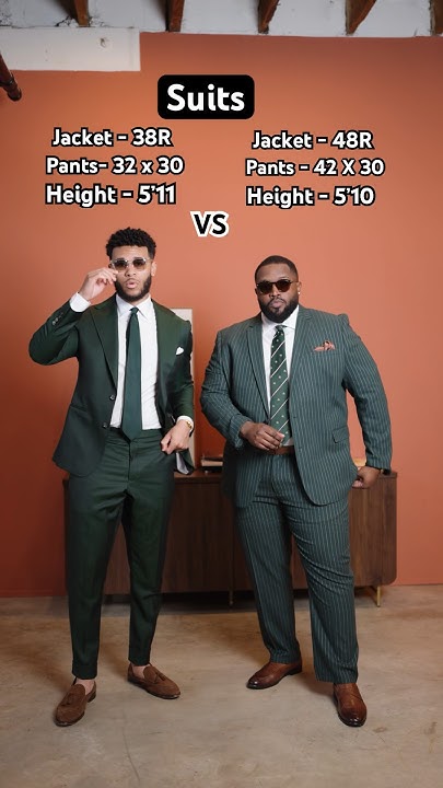 38R VS 48R Suits - it doesn’t matter your size every man looks good in a suit - YouTube