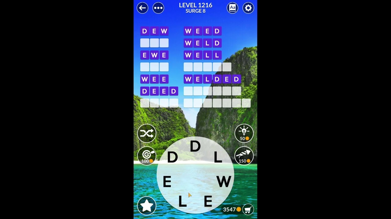 Wordscapes Uncrossed Level 1216 Answers - YouTube