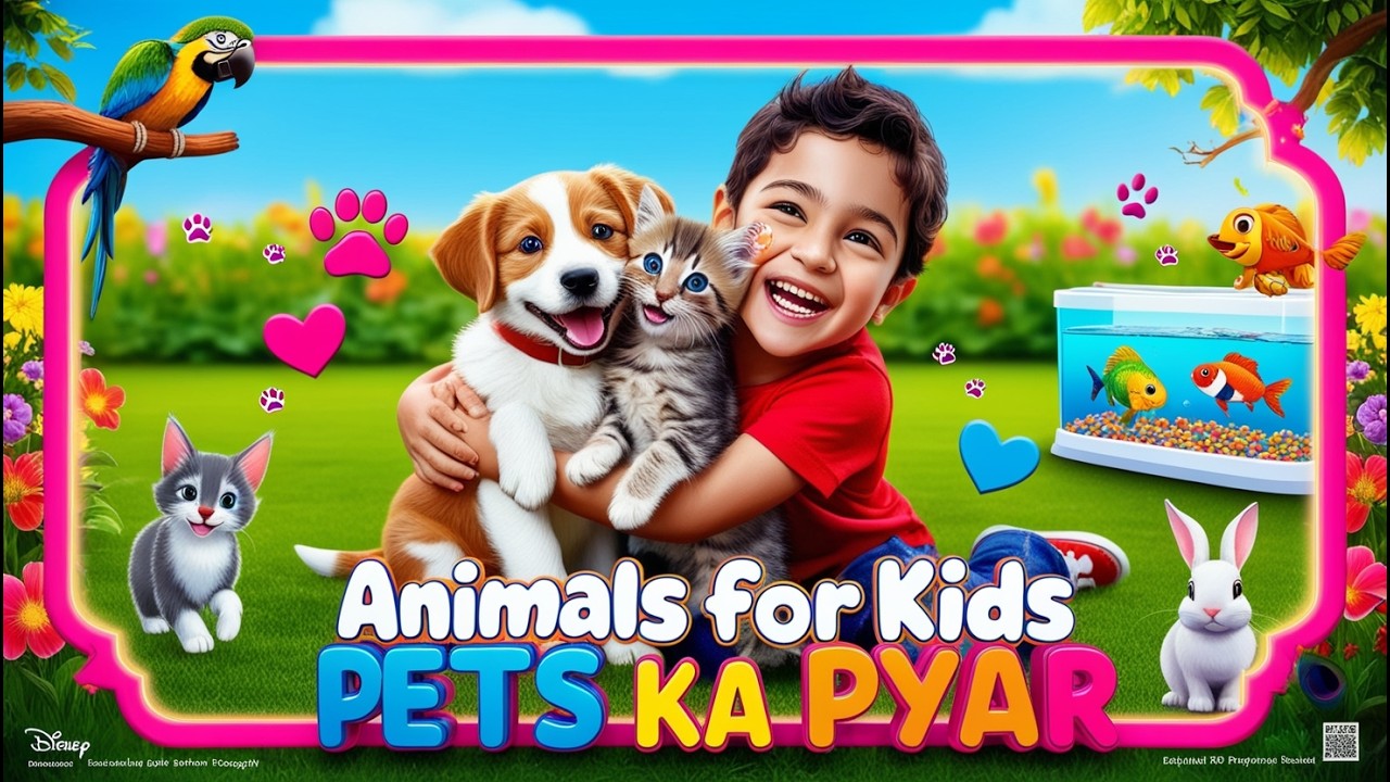 Animals for kids | pets ka pyaar "kids hindi songs #entertainment - YouTube