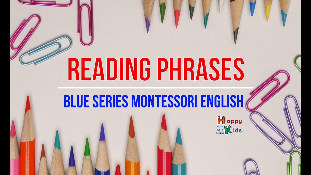 Reading Phrases Blue Series Montessori English - YouTube
