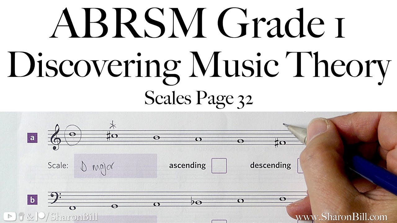 ABRSM Discovering Music Theory Grade 1 Scales Page 32 with Sharon Bill ...