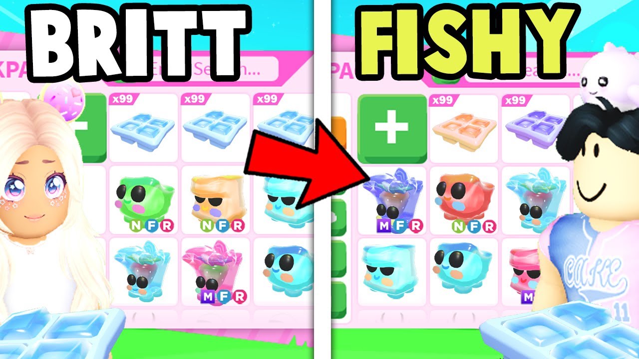 Opening 100 Ice Trays with FISHYBLOX in Adopt Me! - YouTube