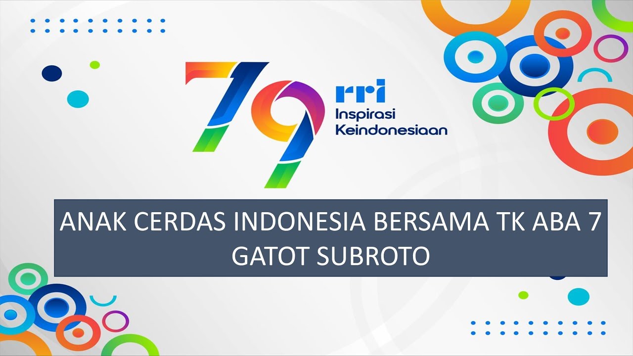 Dunia Anak, Anak Cerdas Indonesia RRI Samarinda Bersama TK ABA 7 Gatot Subroto - YouTube