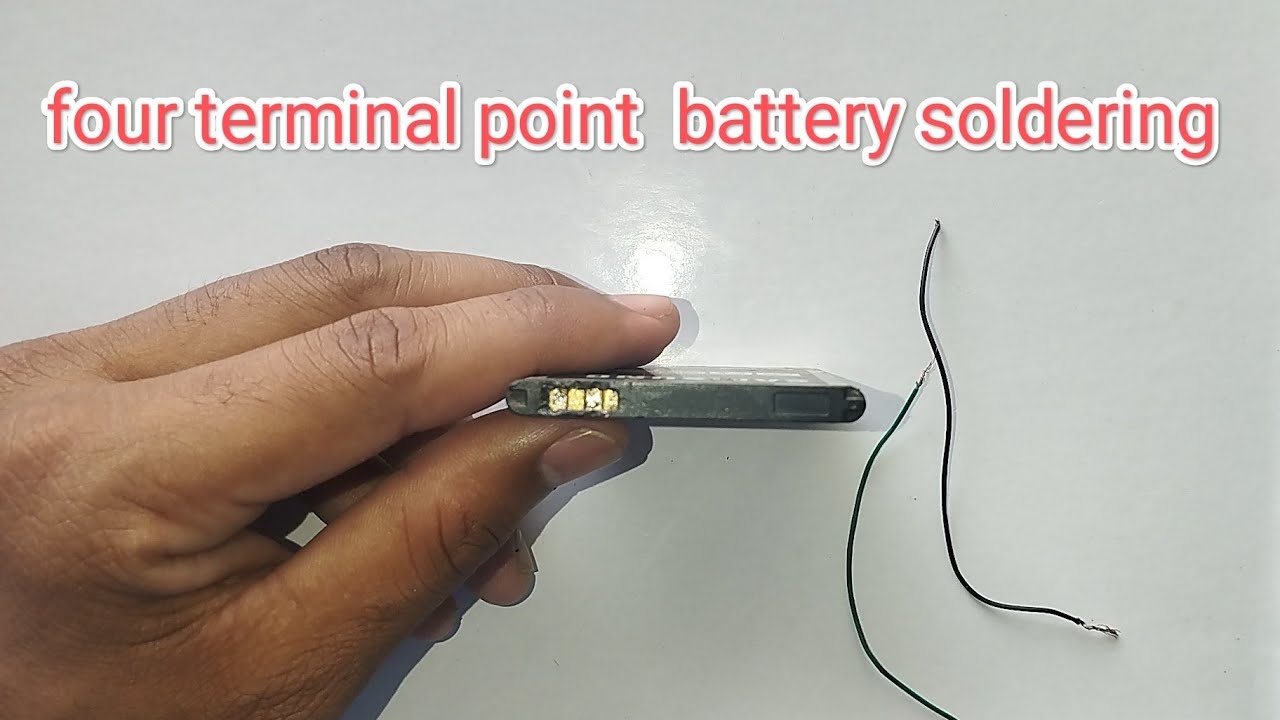 How to do solder mobile battery || four terminal point ||sumsung ...