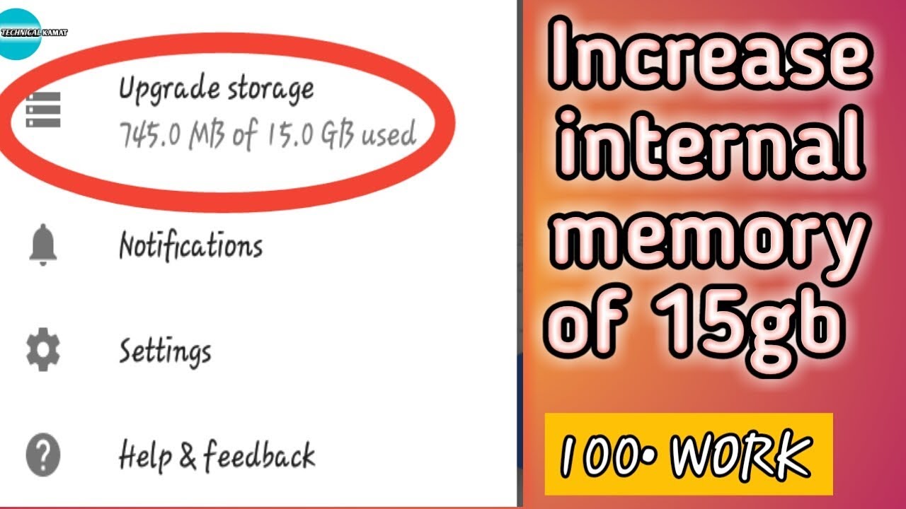 Increase internal memory of 15gb || By Technical kamat - YouTube