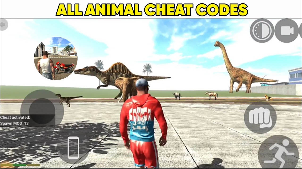 All animal 🐵🐔🐶🐷 Cheat codes in indian bike driving 3d Game🤩 - YouTube