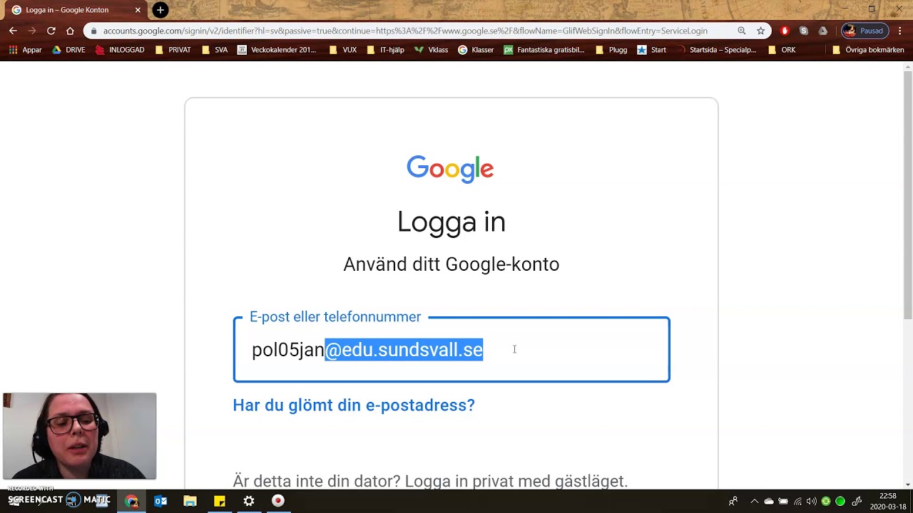 Sundsvall logga in i Google - YouTube