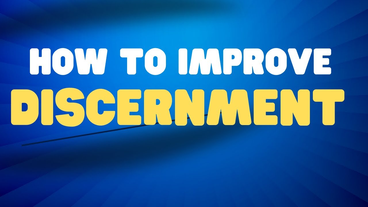 How to improve your discernment/intuition part 2 - YouTube