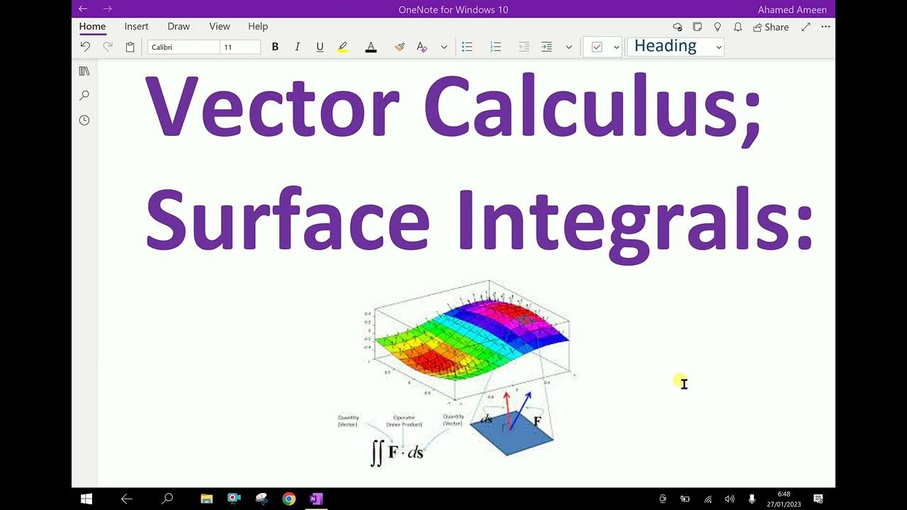 Vector Calculus : - ( Surface integrals ) - 23. - YouTube