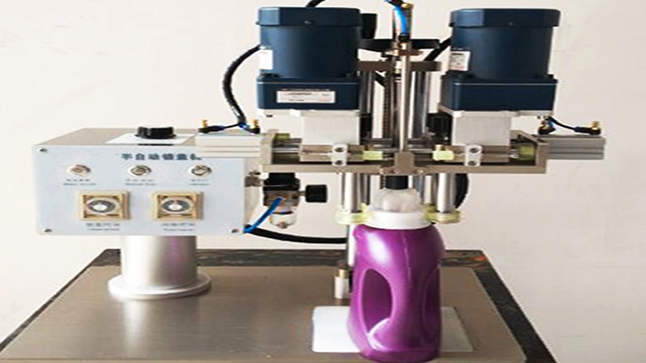 Trigger caps spray pump bottles screw capping semi automatic desktop ...