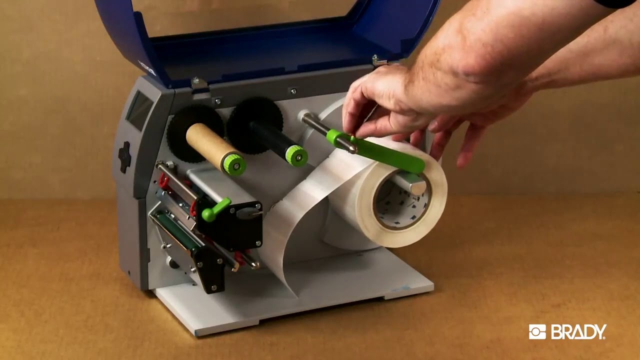 GO Industrial | Brady PR Plus Printer - How to Load Label Material ...