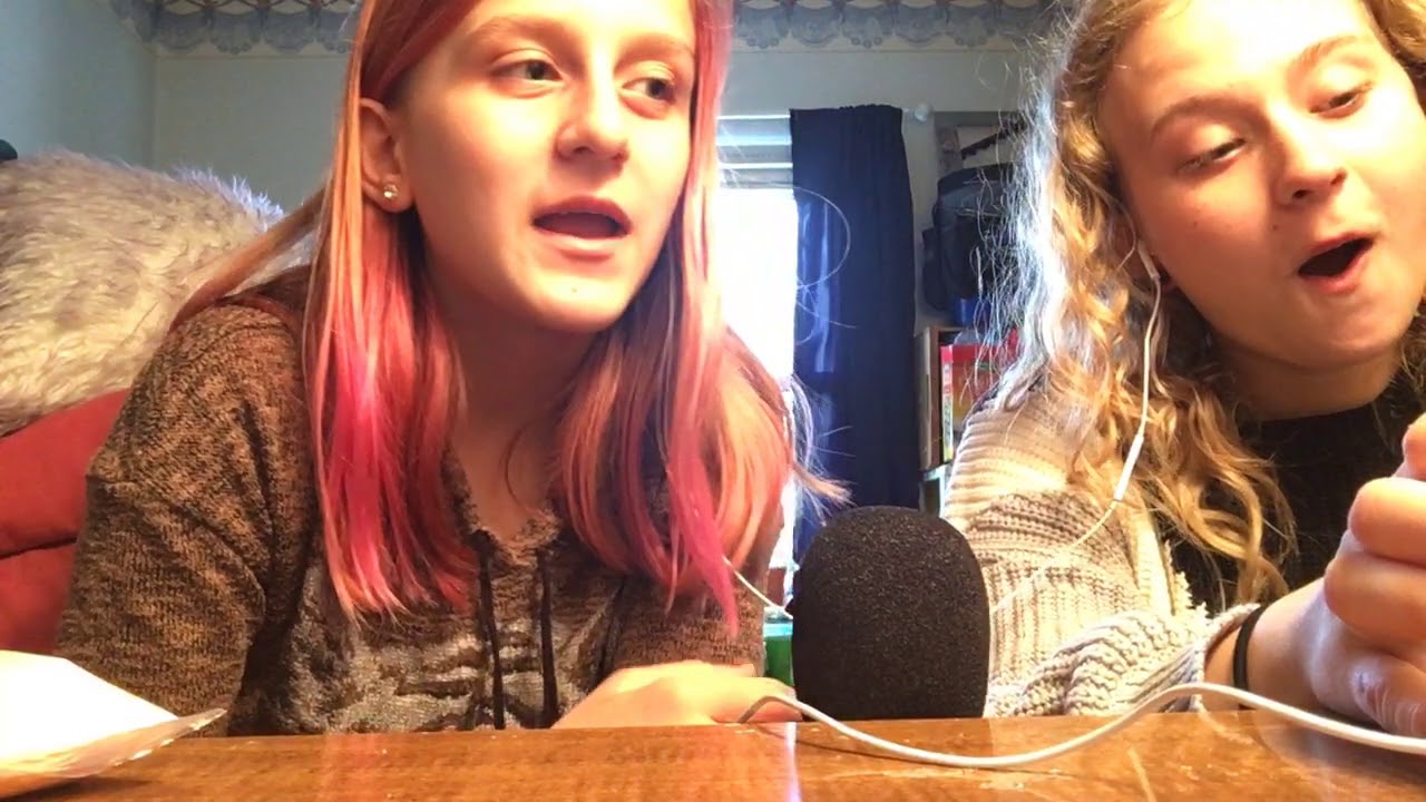 Slime and eating drinking ASMR with my sister - YouTube