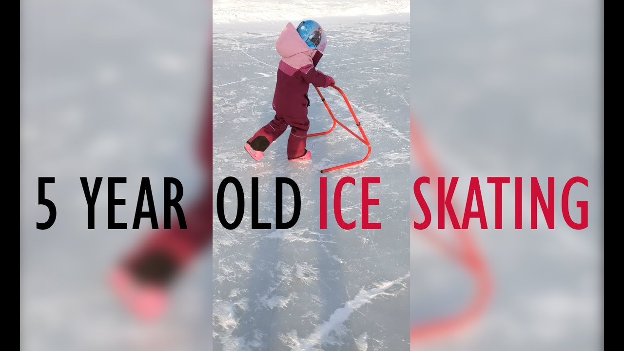 5 Year Old Kid Ice Skating with VIC Lil Pro Skates, Hockey Life Skate ...