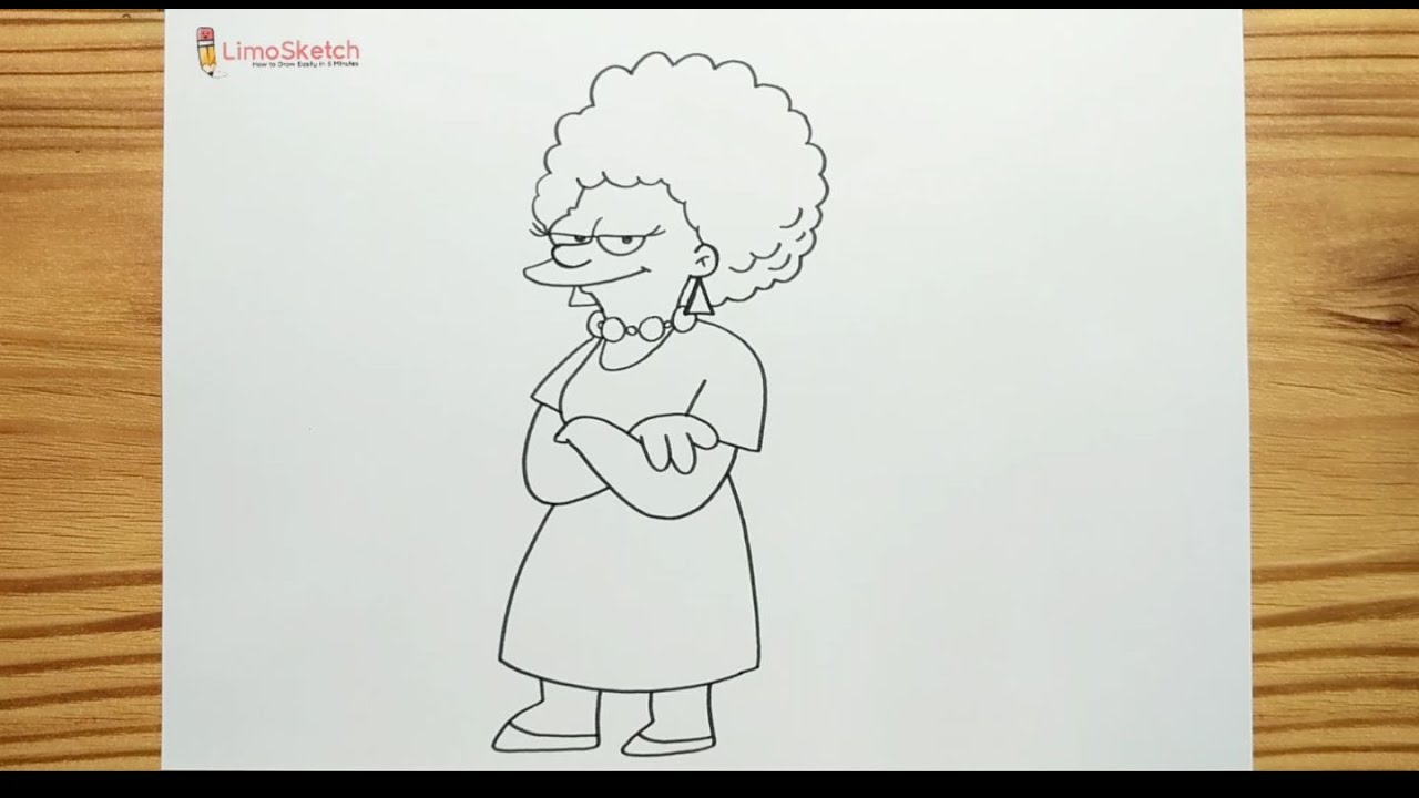 HOW TO DRAWING PATTY BOUVIER - THE SIMPSON - YouTube