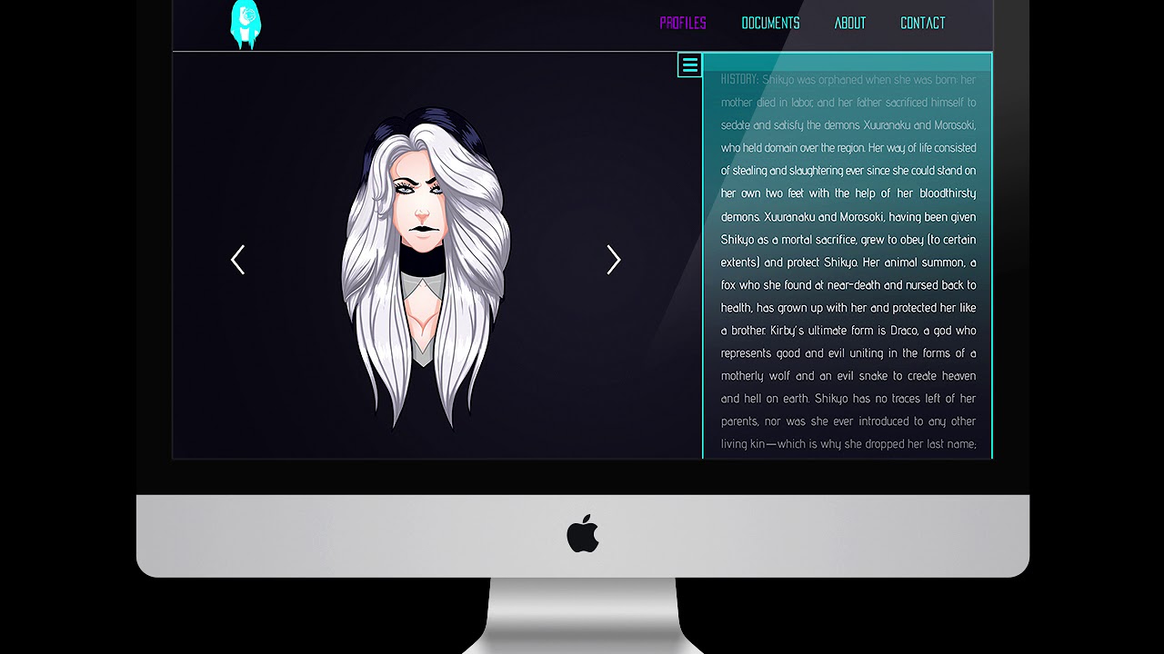 Character Information - iMac User Interface | UI Animation - YouTube