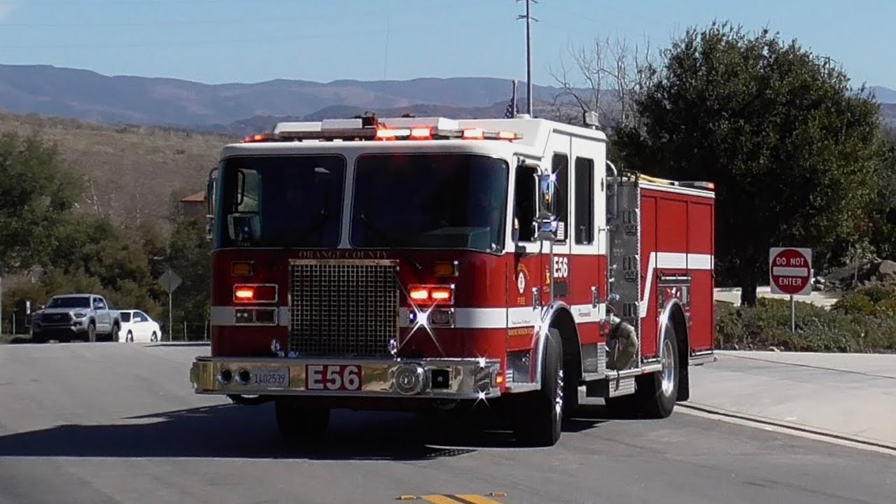 OCFA Engine 56 Responding - YouTube