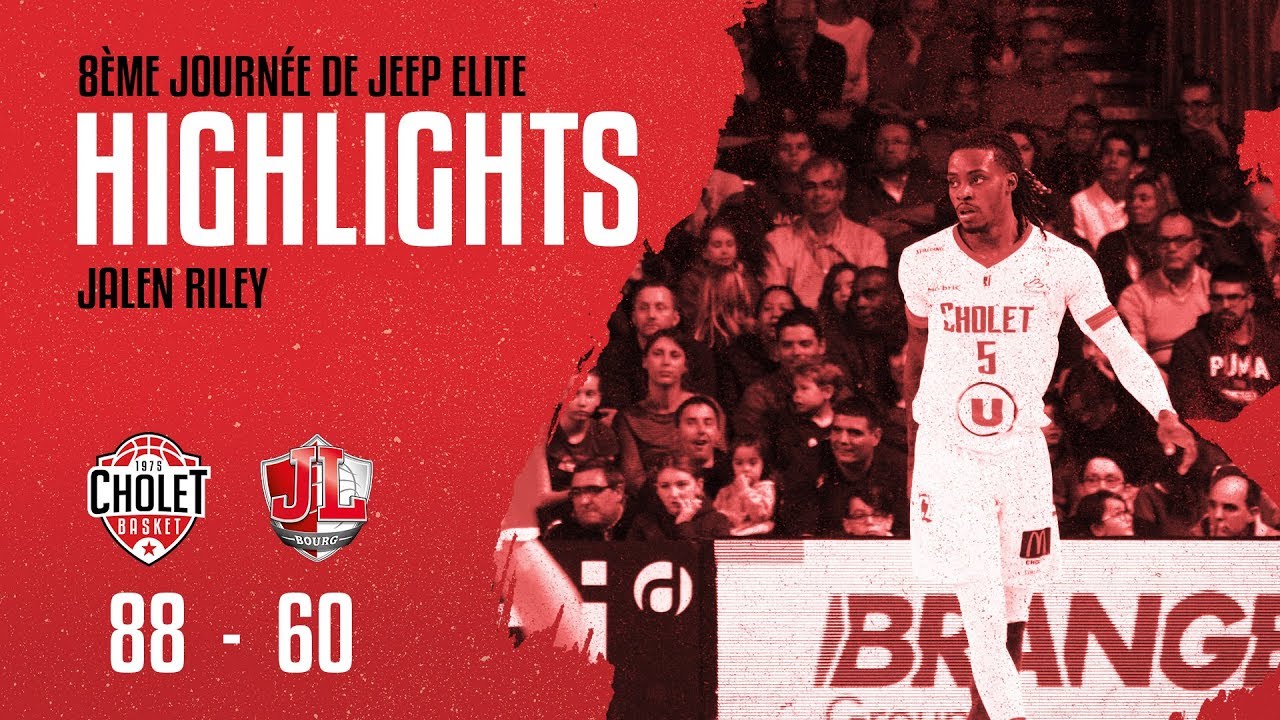 Cholet Basket - Bourg-en-Bresse: La performance de Jalen Riley - YouTube