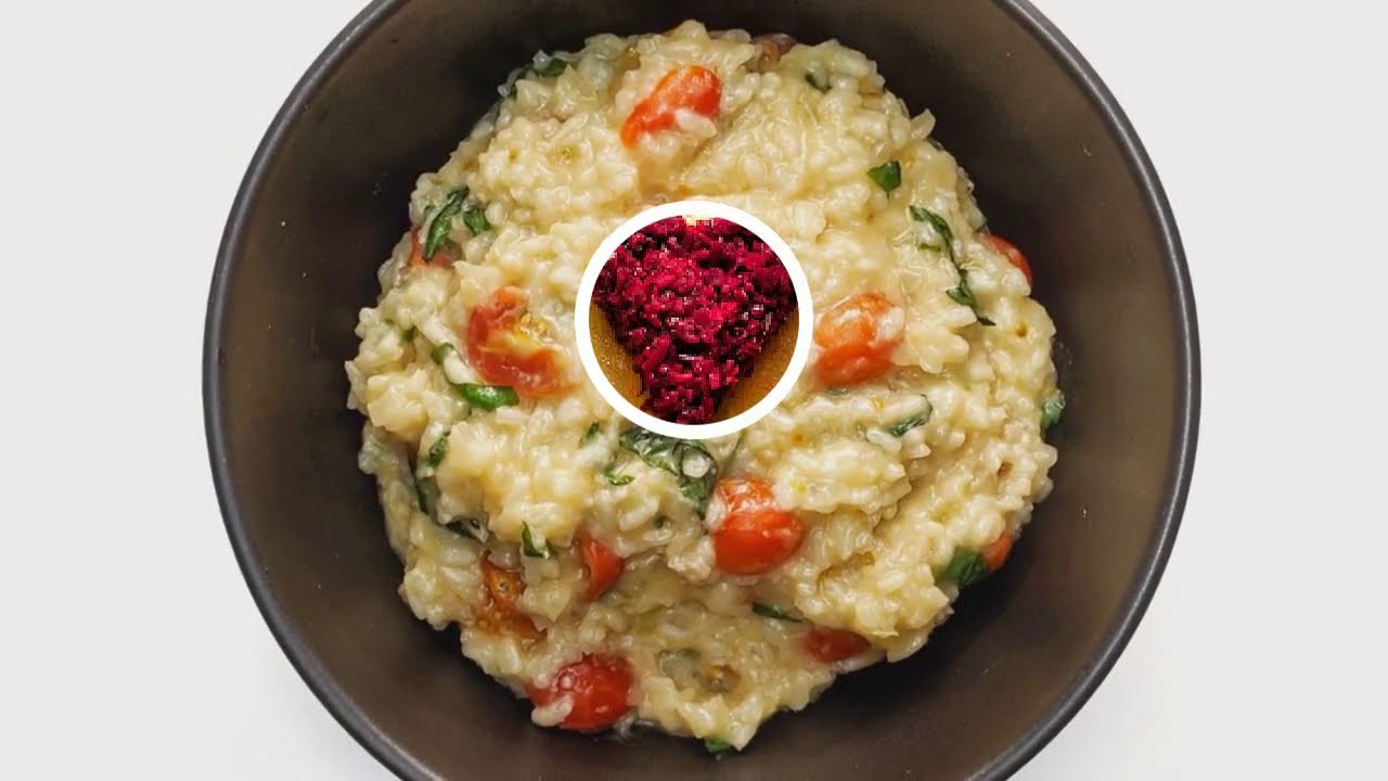 Risotto with Basil and Cherry Tomatoes - YouTube