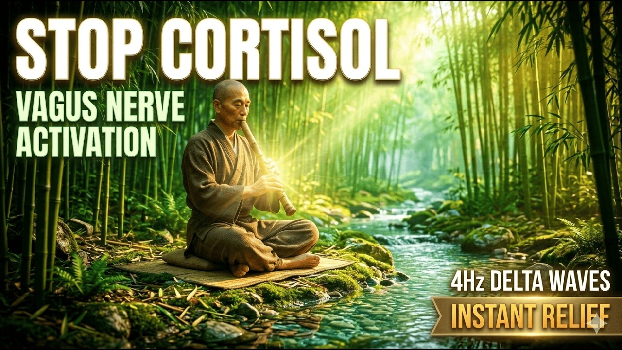 Lower CORTISOL Instantly 4Hz Delta Waves | Vagus Nerve Healing ...