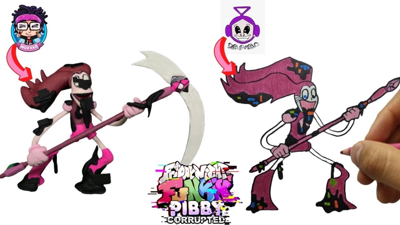 @Moxxka hace la FIGURA de 😱PIBBY SPINEL CORRUPTA de FNF y yo la DIBUJO ...