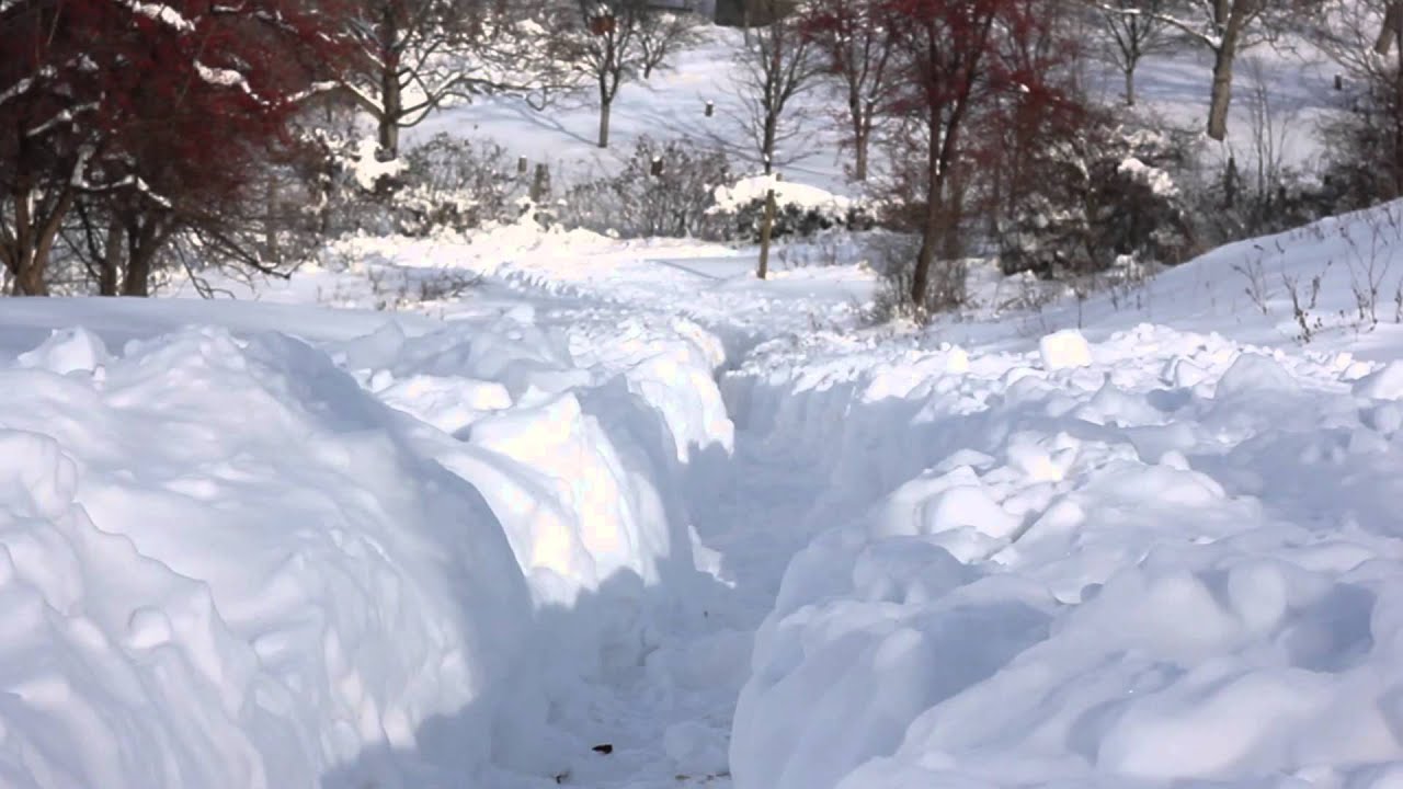 Path In The Deep Snow Video - Free HD Stock Footage - YouTube