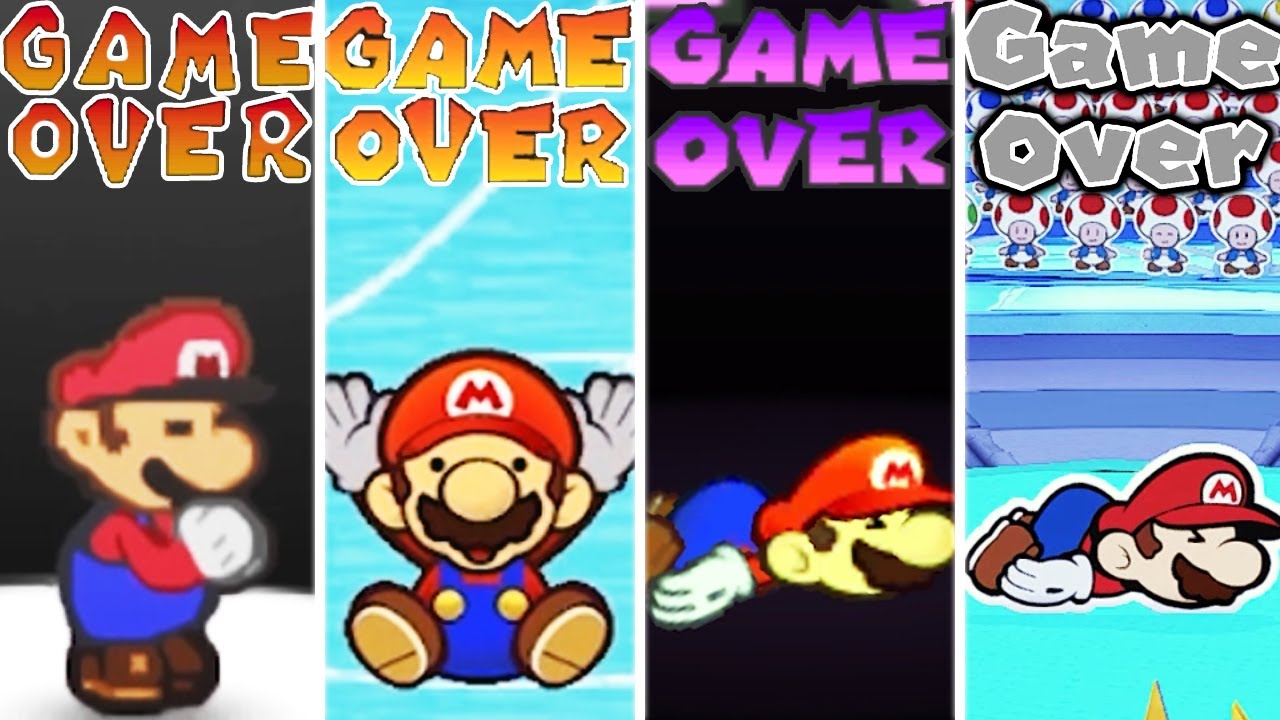 Evolution of - Game Over in Paper Mario Games - YouTube
