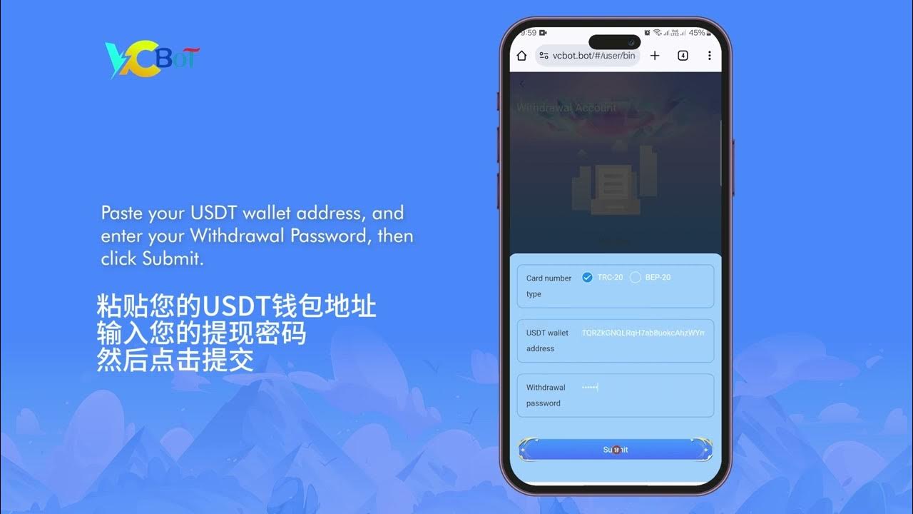 How to withdraw funds vcbot.bot - YouTube