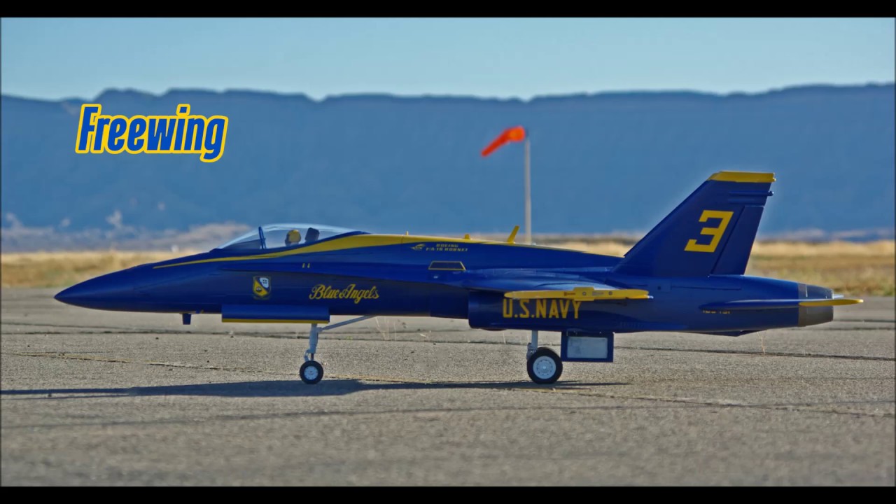 Freewing 90mm EDFBoeing F18C RC Blue Angel Onboard Cam Clip - YouTube