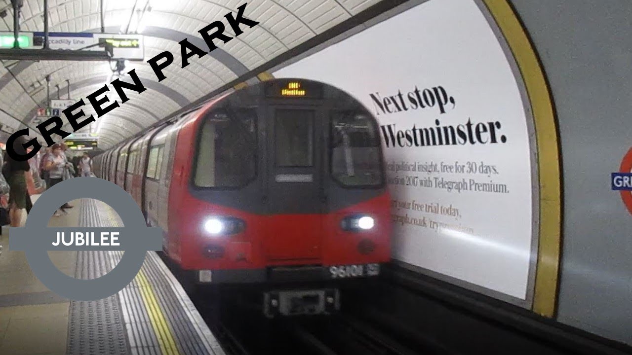 London Underground: Jubilee Line Trains at Green Park - YouTube