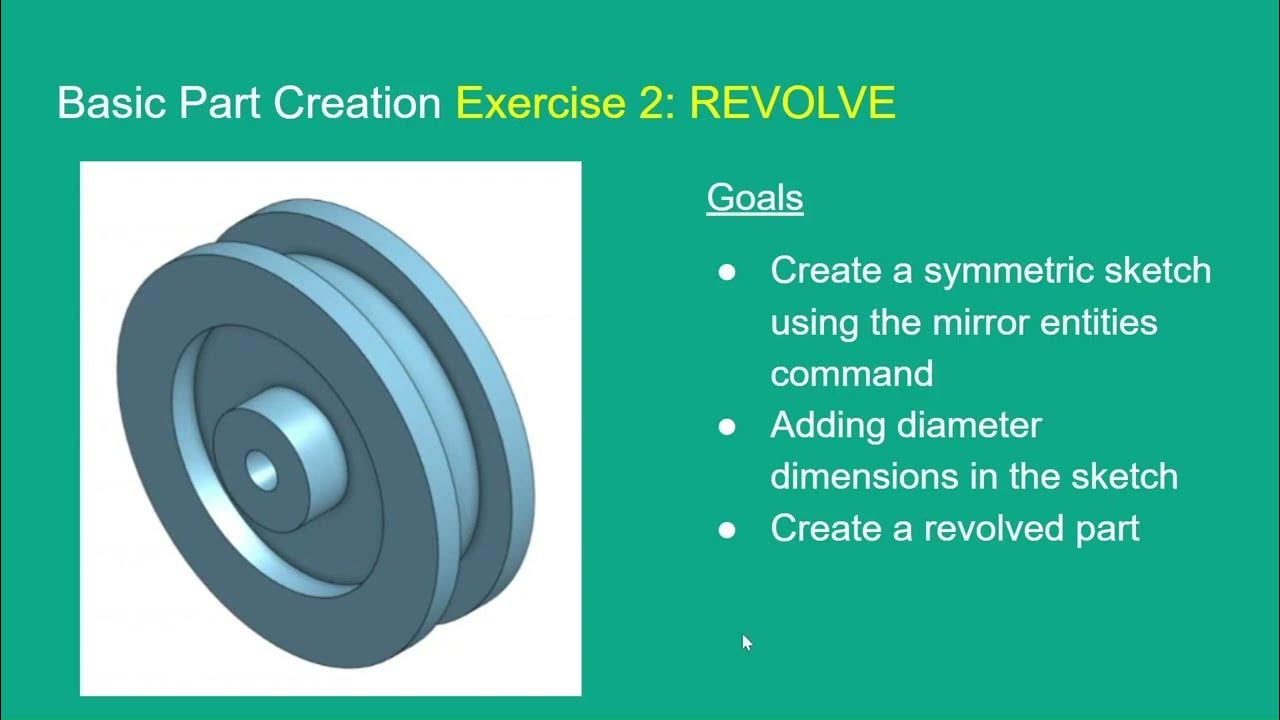 Autodesk Inventor Part Creation Exercise 2: Revolve - YouTube