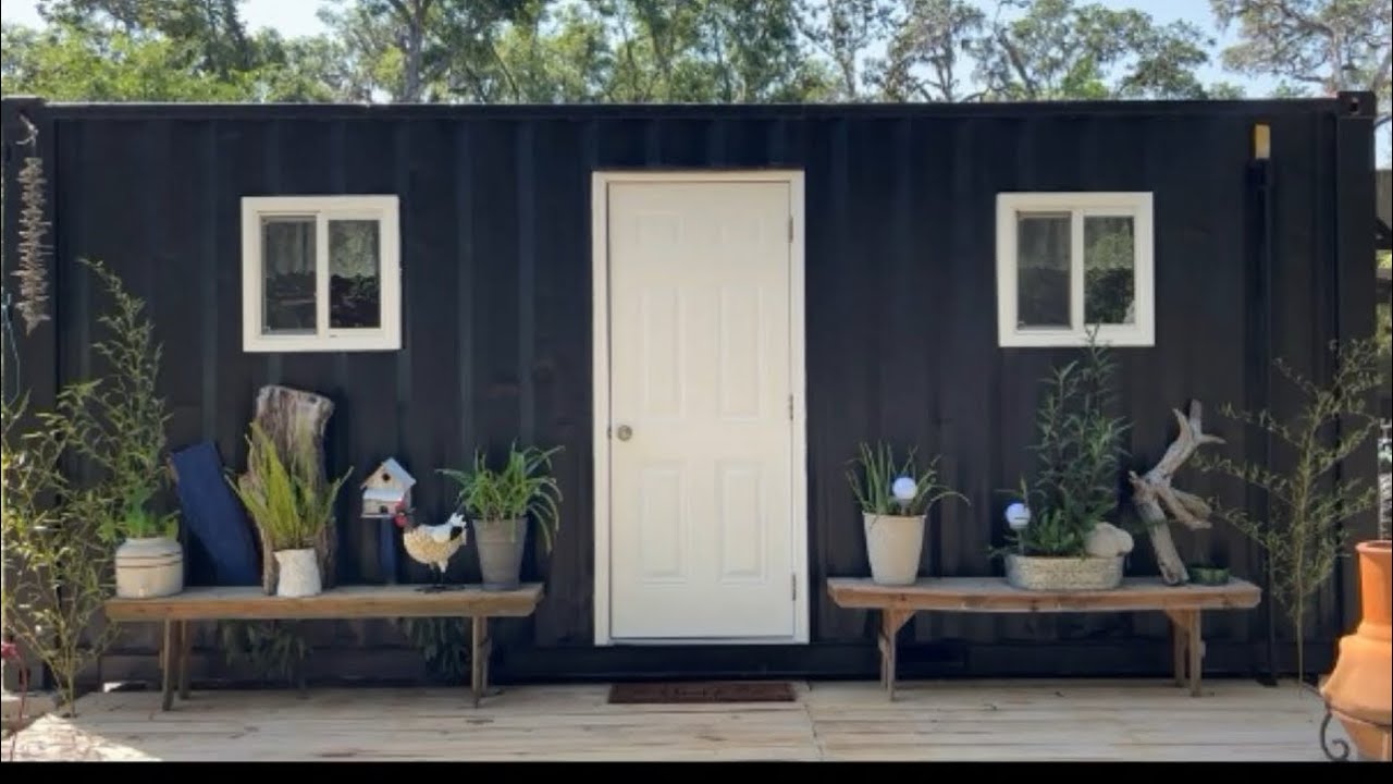 20ft Shipping Cargo Container Transformed into a Guest House & Storm ...